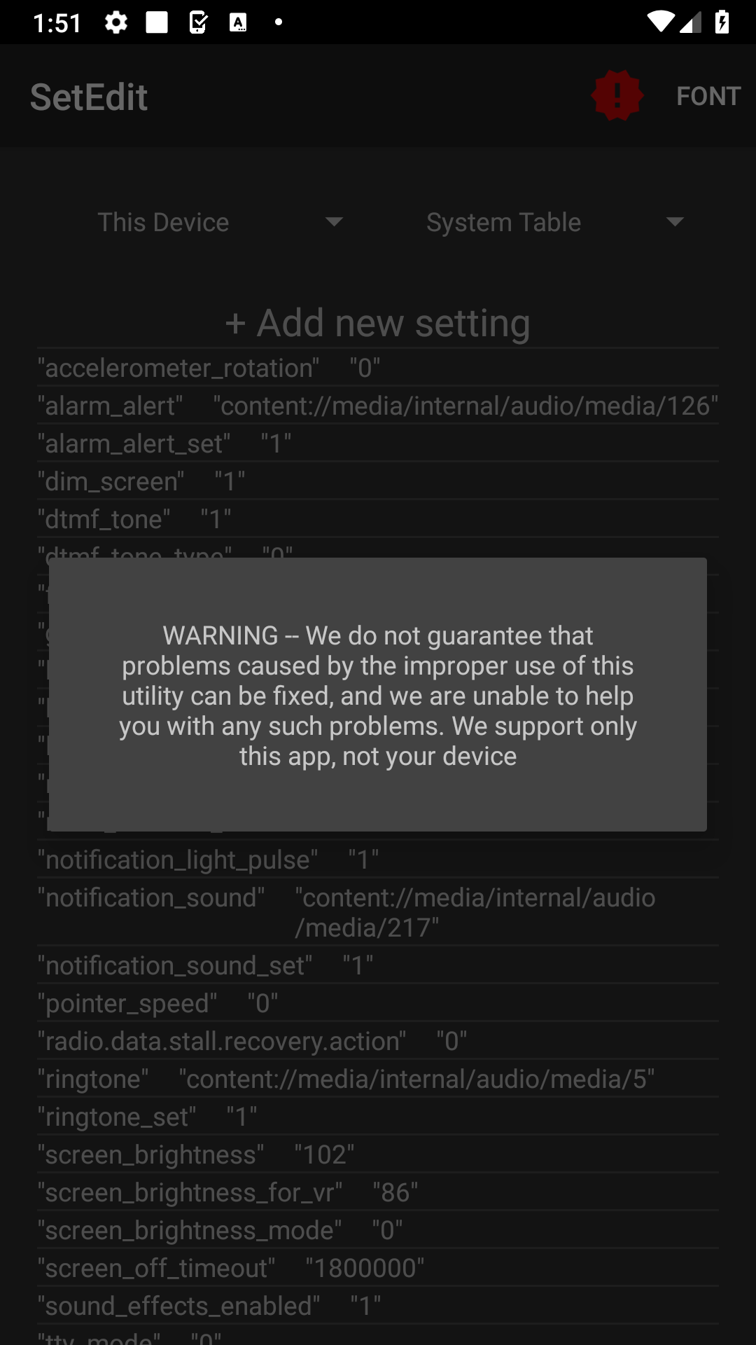 SetEdit SettingsDatabaseEditor - скачать последнюю версию 2023.11.16 APK на Android бесплатно