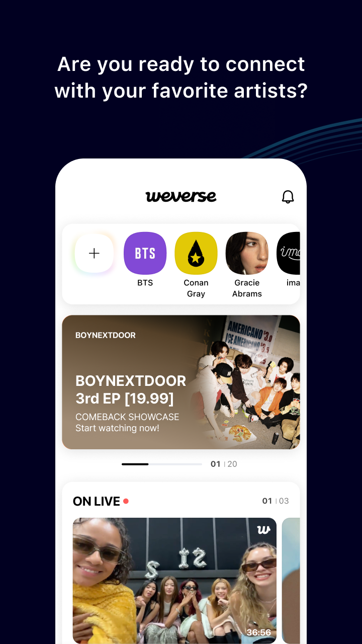 Weverse: Connect with Artists - скачать последнюю версию 3.5.0 APK на ...