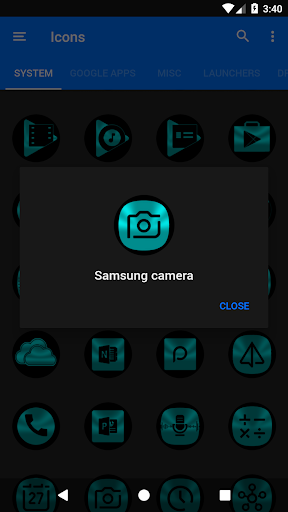 Oreo Cyan Icon Pack - скачать последнюю версию 6.5 APK на Android бесплатно