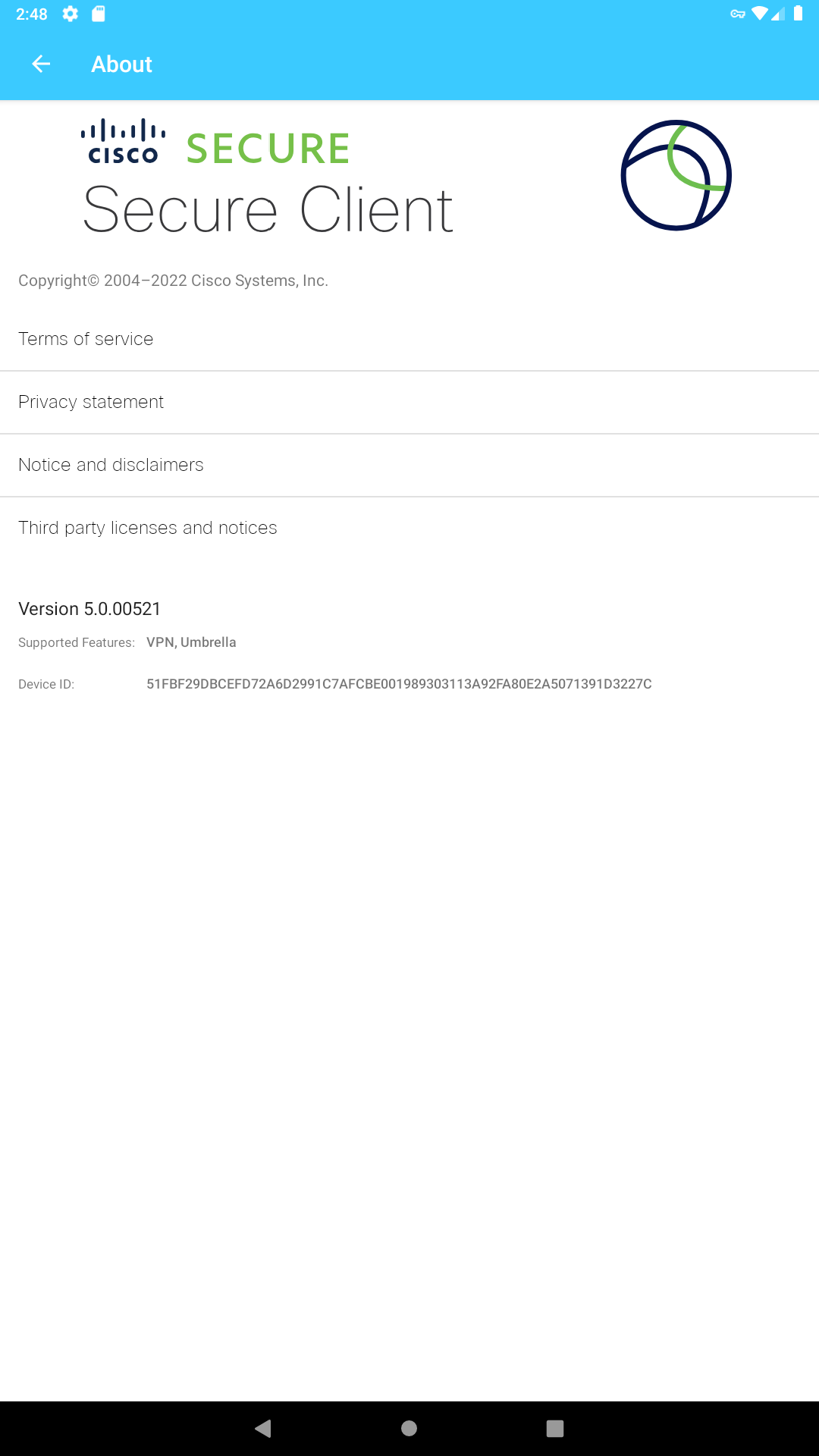 Cisco Secure Client-AnyConnect - скачать последнюю версию 5.1.9.115 APK ...